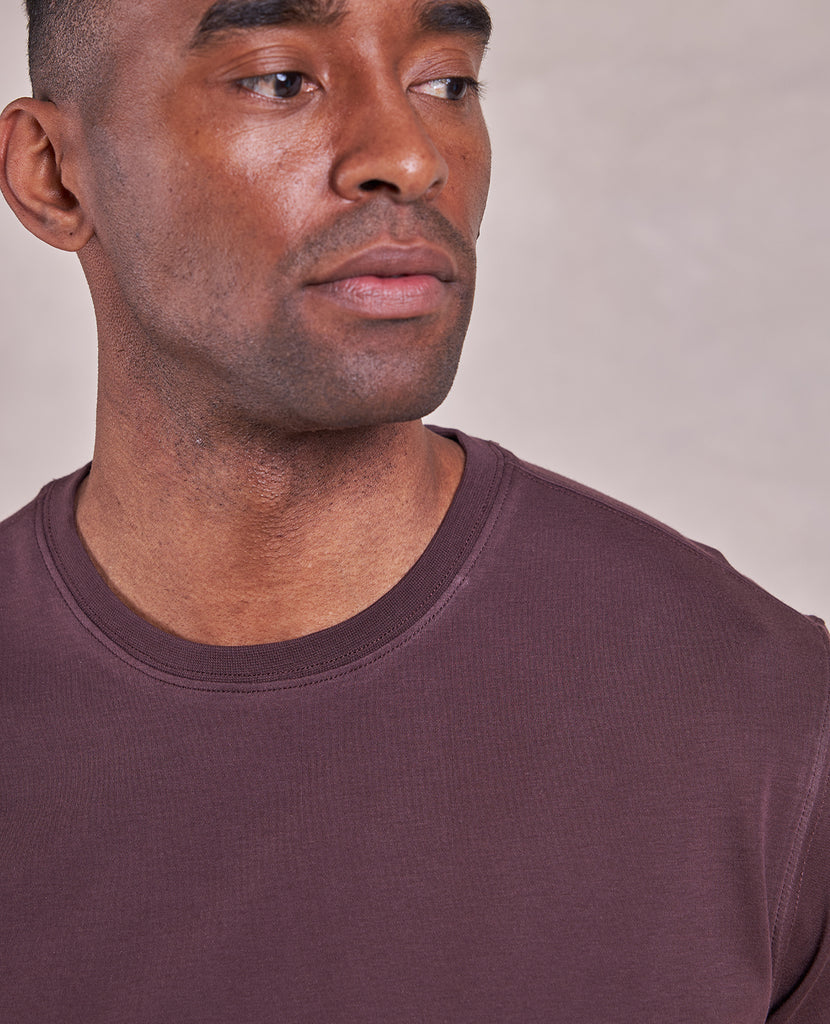 The Luxe Supima - Crew Neck SS Tee - Bordeaux – Rye 51