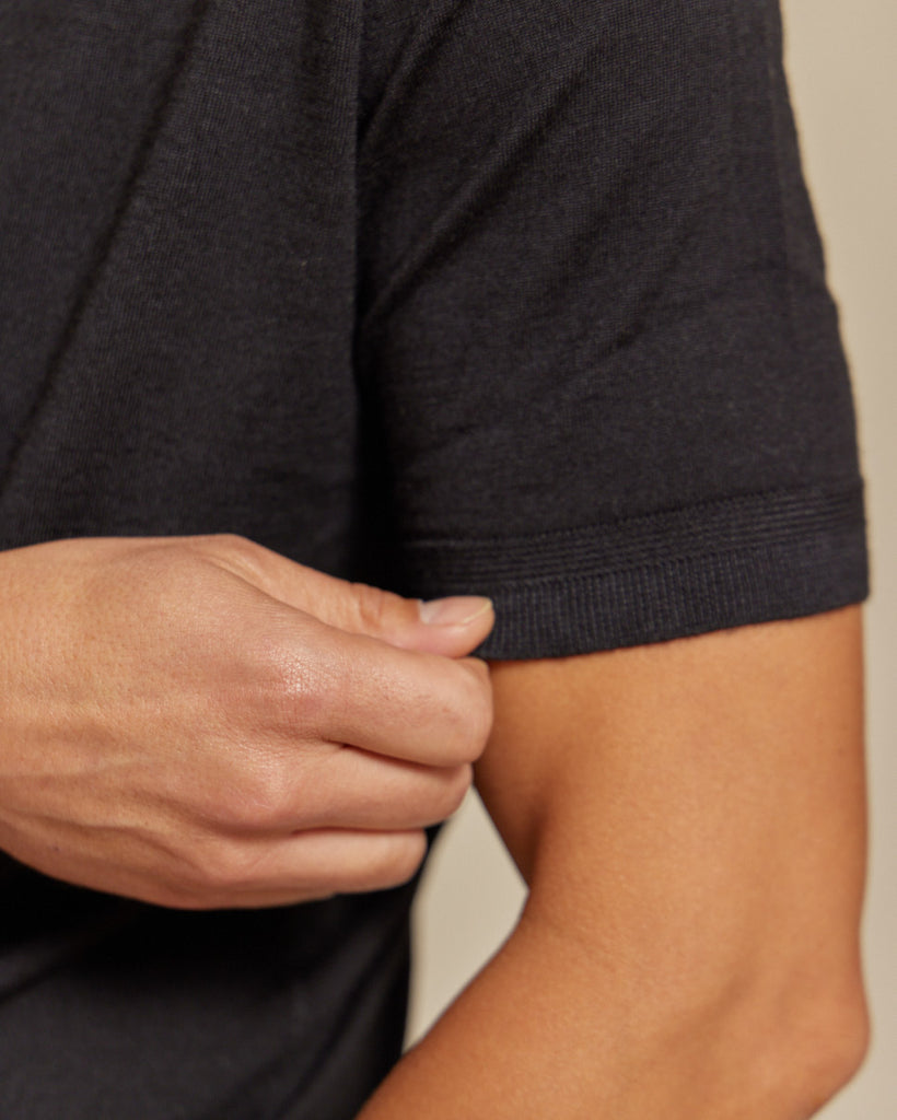 The Cillian - SS Lightweight MERINOmax Polo - Black – Rye 51