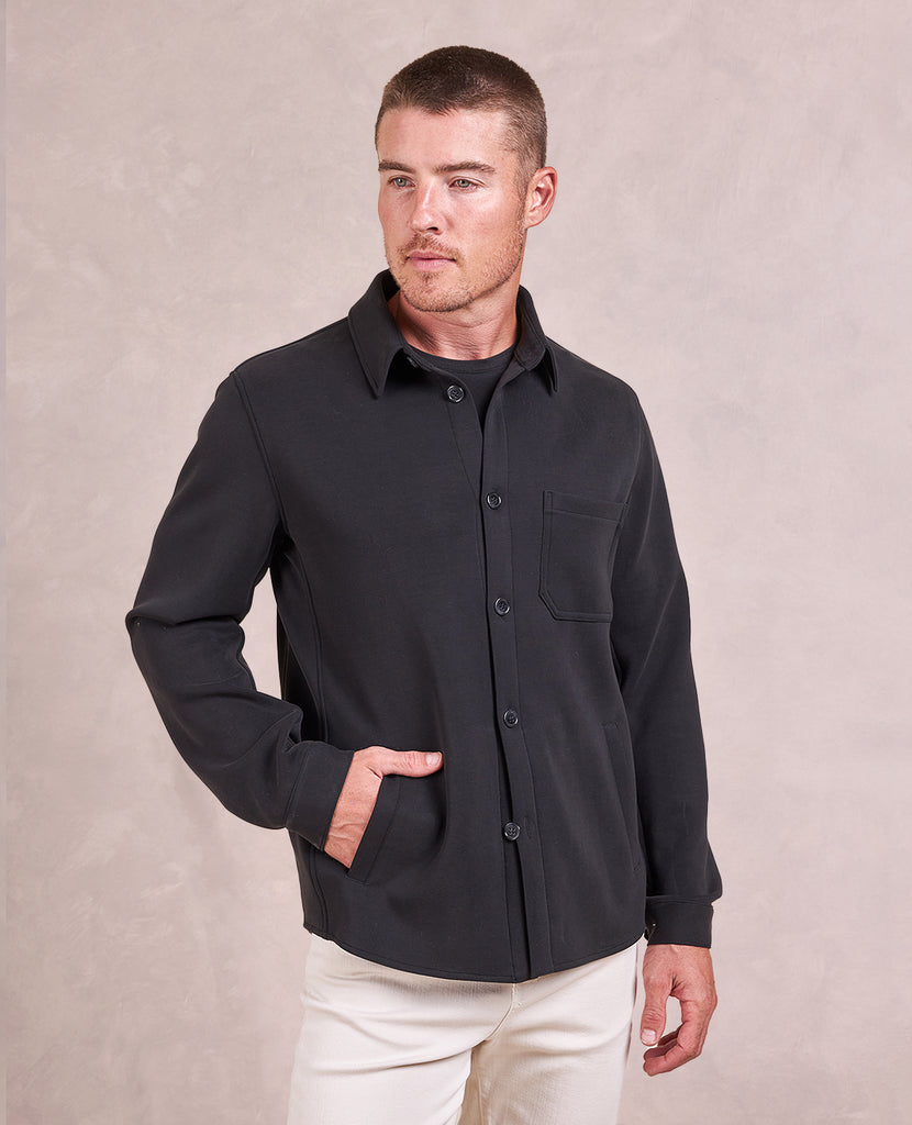 The Noah - Double Knit Chore Coat - Black – Rye 51