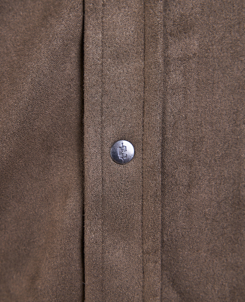 The Wyatt - Microsuede Shirt Jacket - Dark Olive – Rye 51